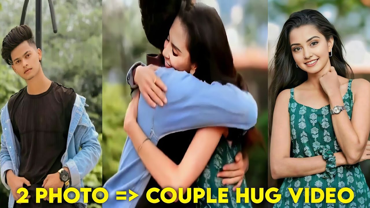 Trending 2 Photo Couple Hug Video Editing | Pixverse Ai Couple Photo To ...